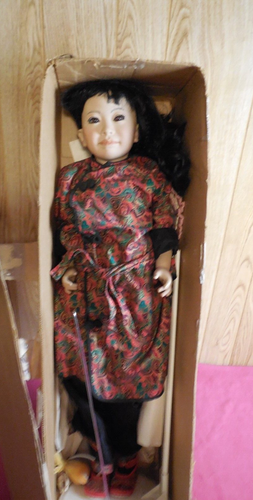Lotus Blossom MARGE WILGUS, 32" PORCELAIN ARTIST DOLL, 1996 Imsco ...