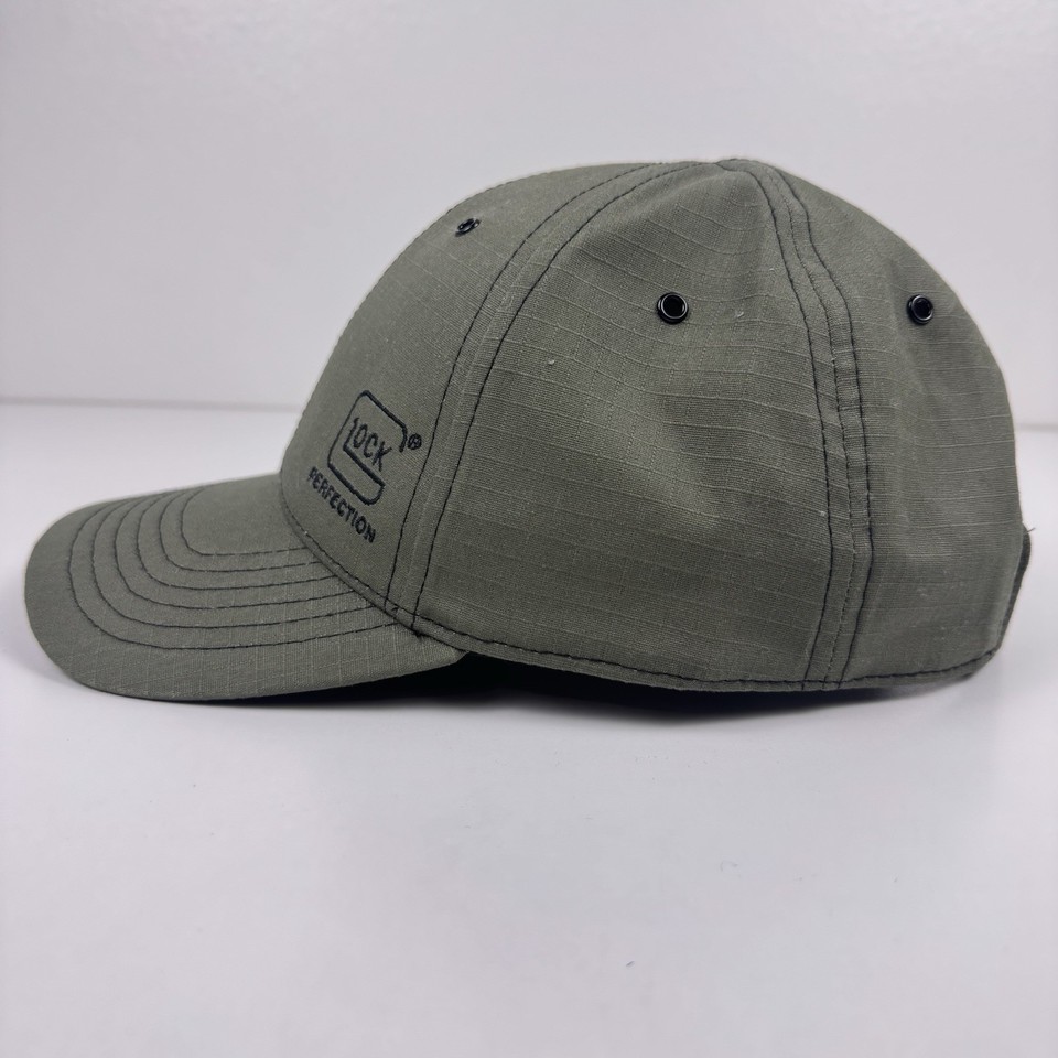 Glock Perfection OD Green Strap Back Dad Hat Cap Ripstop Embroidered | eBay