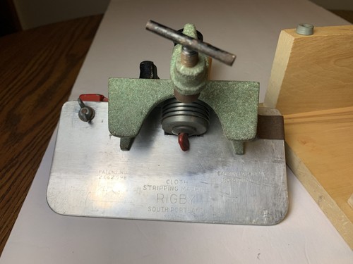 Rigby Cloth Stripping Machine S. Portland, Maine Vintage Patent Craft ...