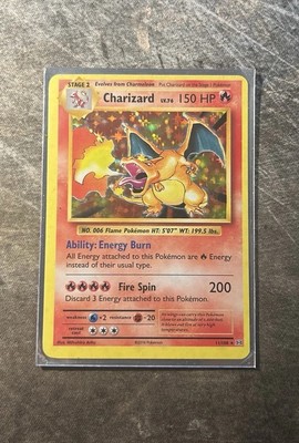 Charizard Holo Rare MISCENTER ERROR Evolutions 11/108 Pokémon Card ...
