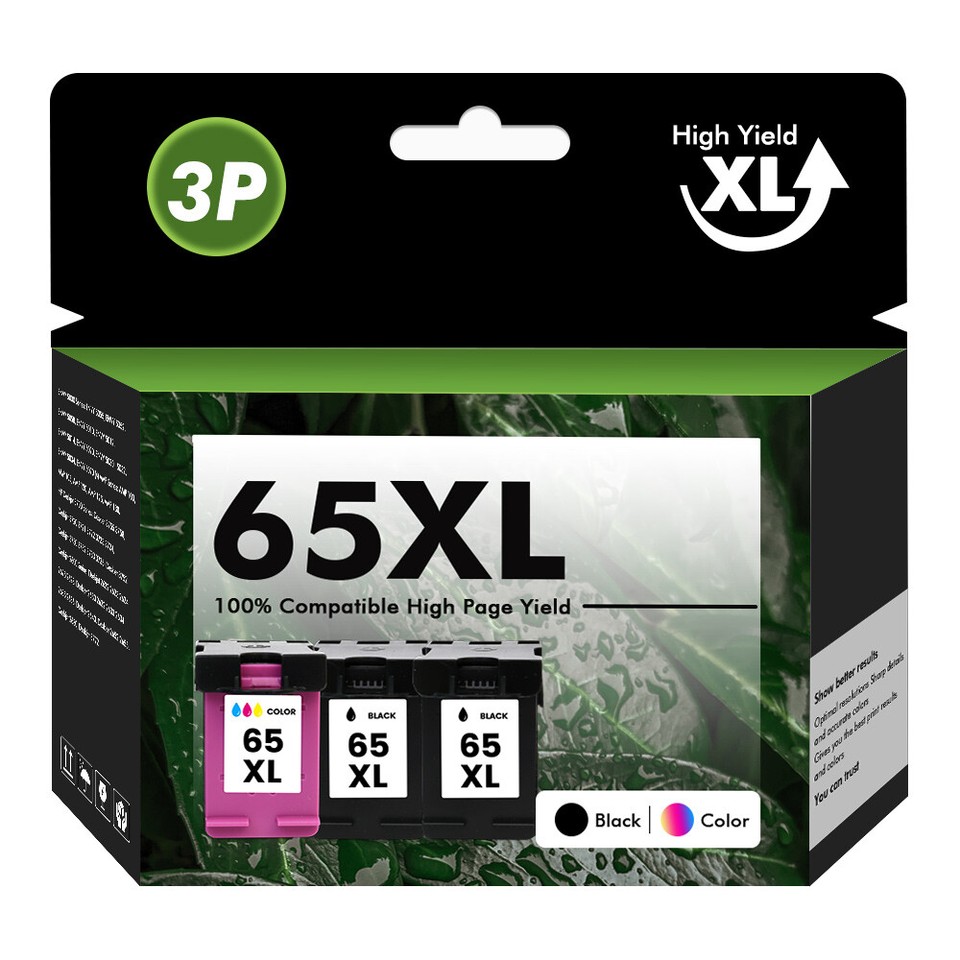 65XL Ink Cartridge For HP 65 XL Ink ENVY 5000 5055 5052 Deskjet 2600 ...