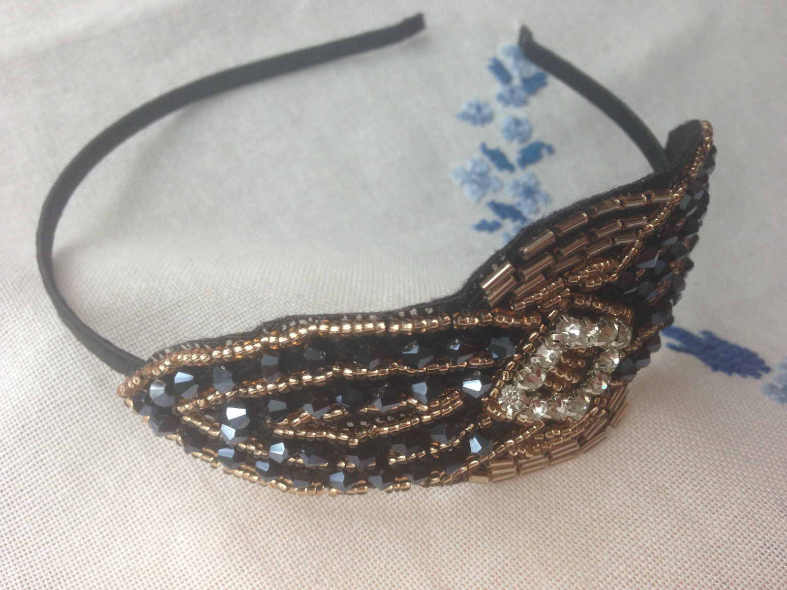 Vintage Beaded Head Piece Headband Bridal Flapper Great Gatsby Prom | eBay