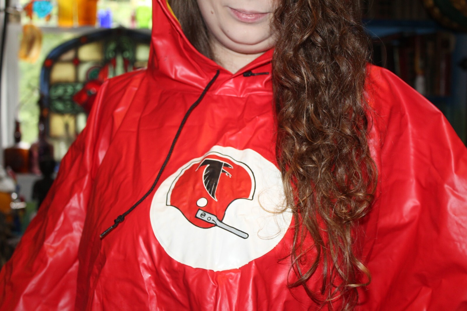 Vintage 1960's 1970's Atlanta Falcons Football Poncho Rain Coat 40" NFL ...