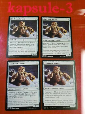 4x Clockwork Servant | Throne of Eldraine | MTG Magic The Gathering ...
