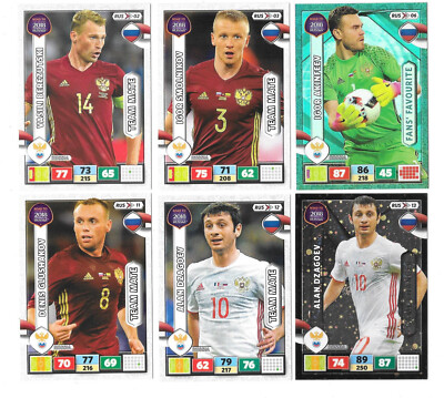 PANINI ADRENALYN FIFA WC 2018, RUSSIA 6 Mint Cards, Akinfeev-Dzagoev ...