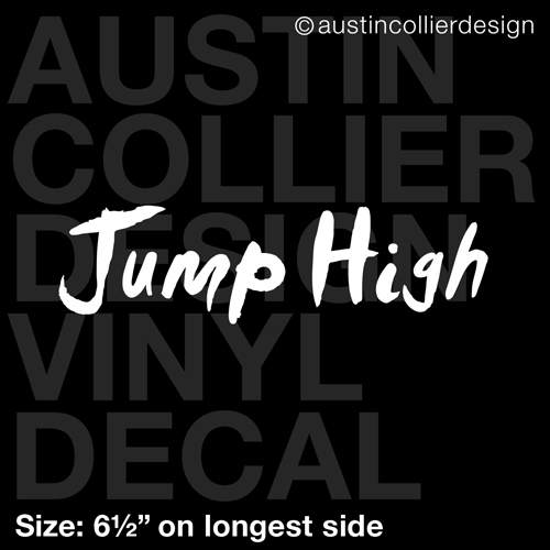 6.5" JUMP HIGH vinyl decal car window laptop sticker - pole vault track ...