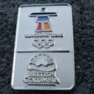 2010 Vancouver Winter Olympic British Columbia Government Silver Pin | eBay