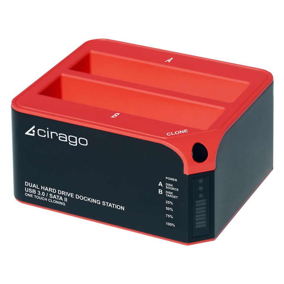 Cirago USB 3.0 SuperSpeed Dual Hard Drive Dock with One Touch Cloning ...