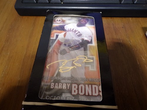 Barry Bonds Giants 2001 24k Gold Sig Logo Signature Card #643 031124NPT ...