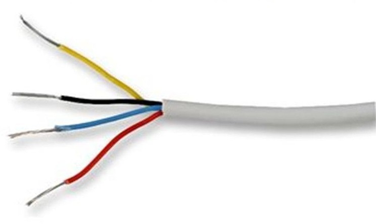 White 4, 6 or 8 Core Burglar / Intruder Alarm Cable for Home / Office ...