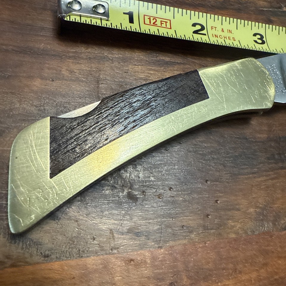 Gerber USA Portland Brass Wood 97233 folding lock back Knife With ...