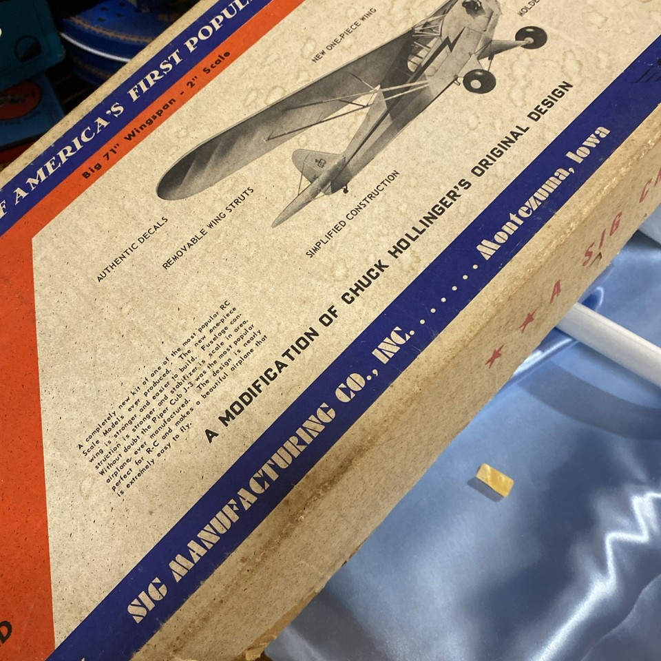 Original UNUSED SIG MFG "Piper Cub J-3" R/C Balsa Wood Model Airplane ...