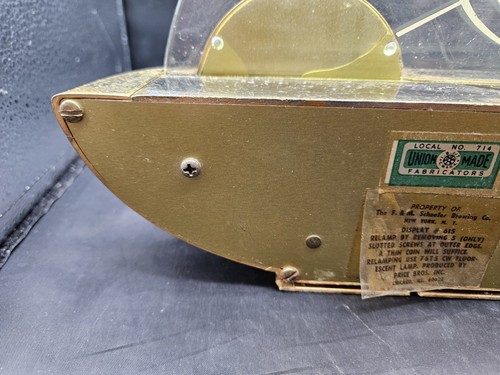 Vintage Schaefer Beer Clock Sailboat Lighted 615 Bar Sign Light MCM | eBay