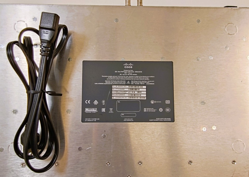 Cisco TelePresence SX80 Codec TTC6-12 Video Conference System 68-100226 ...