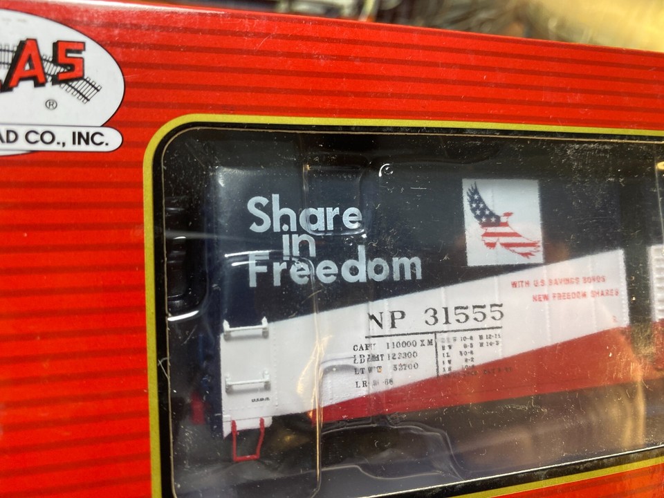 🚅 HO ATLAS MASTERLINE - NORTHERN PACIFIC *SAVINGS BONDS*50' Box Car NEW ...