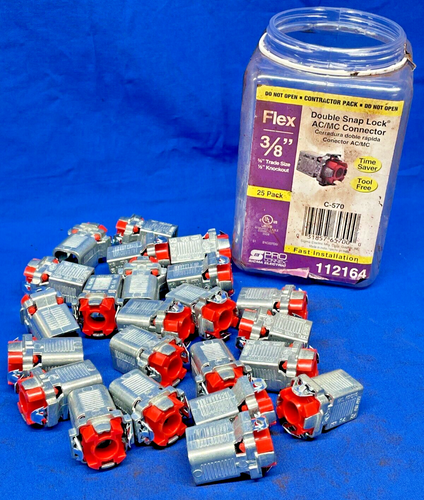 SIGMA ELECTRIC PROCONNEX DOUBLE SNAP LOCK AC/MC CONNECTOR 3/8" C-570 ...