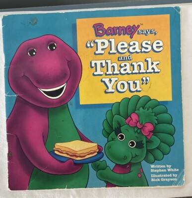 Vntg. 1994 Barney Says Please & Thank You by Stephen White | eBay
