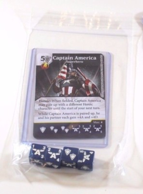 Marvel Dice Masters Uncanny X-Men UXM * CAPTAIN AMERICA * RARE Set CUR ...