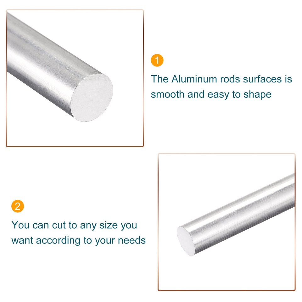 Aluminum Solid Round Rod 10mm Diameter 300mm Long Lathe Bar Stock | eBay