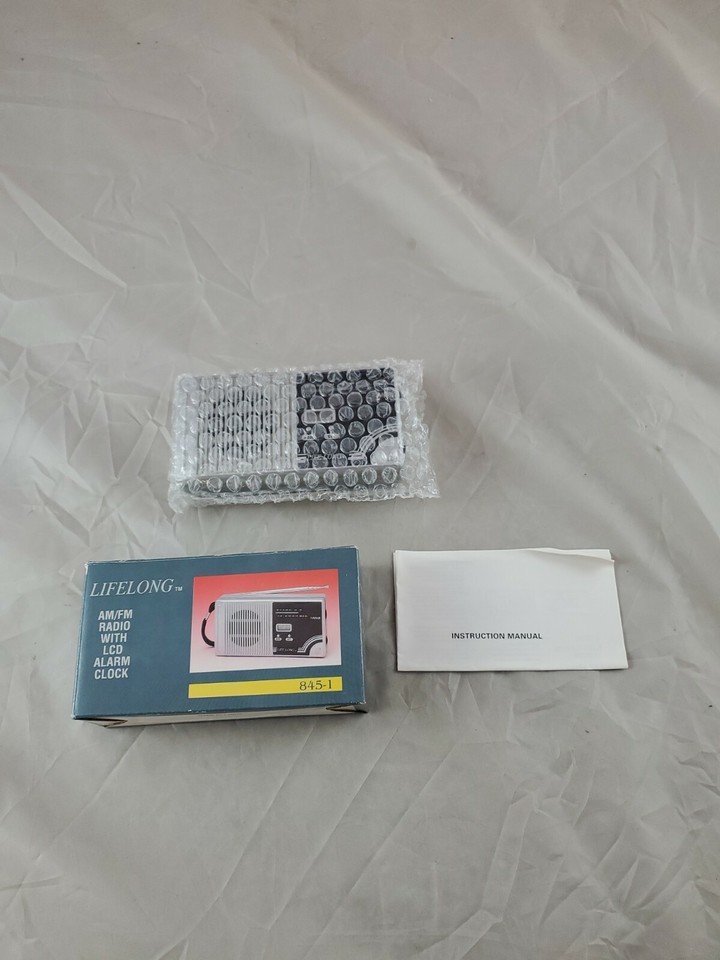 Vtg Lifelong AM/FM Radio With LCD Alarm Clock 845-1 With Manual New in ...