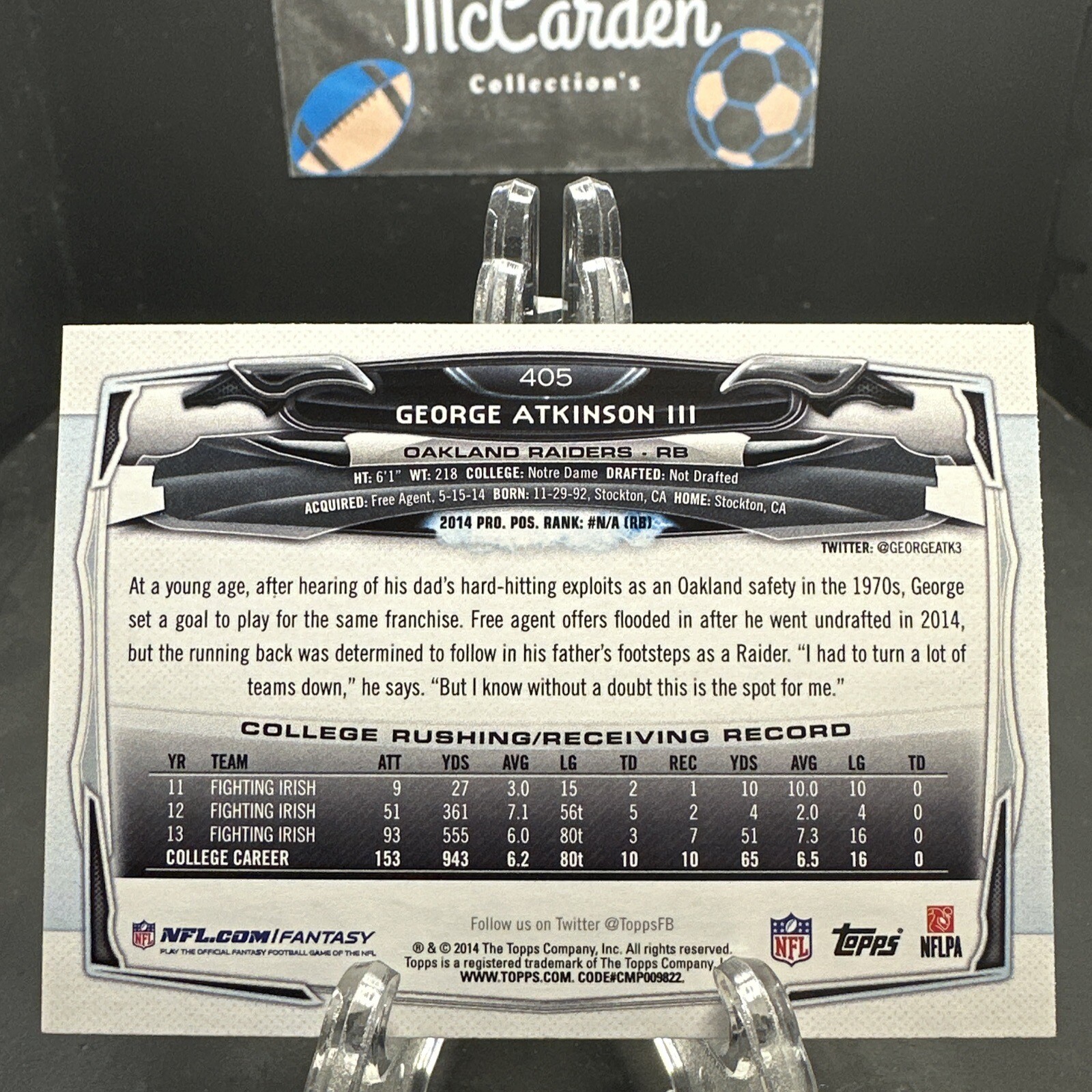 2014 Topps - #405 George Atkinson III (RC) for sale online | eBay