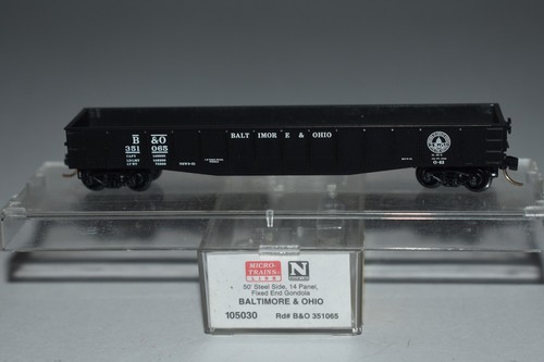 N Scale MTL 105030 Baltimore & Ohio 50' Gondola 351065 C47286 | eBay