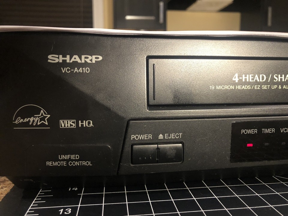 Sharp VC-A410 VCR 4-Head Super Picture 19 Micron Head S-VHS Quasi Playback EZ | eBay