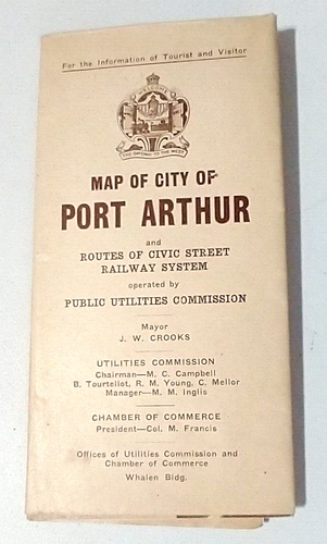 CANADA 1922 MAP OF PORT ARTHUR Streets & Railway System THUNDER BAY 25 ...