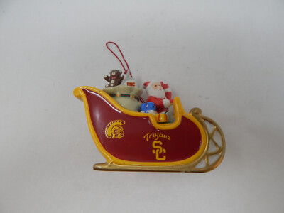 Danbury Mint USC Trojans Christmas Ornament 2009 Santa Sleigh | eBay