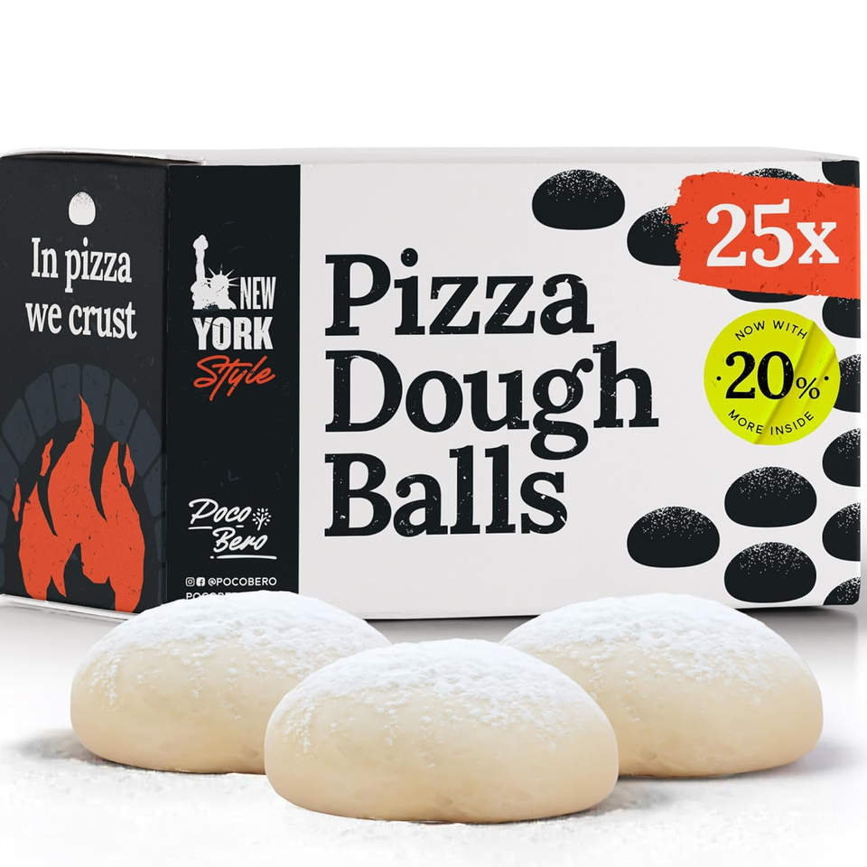 Pizza Dough – 25 X 10 Oz Frozen Pizza Dough Balls – Perfect Pizza Oven ...