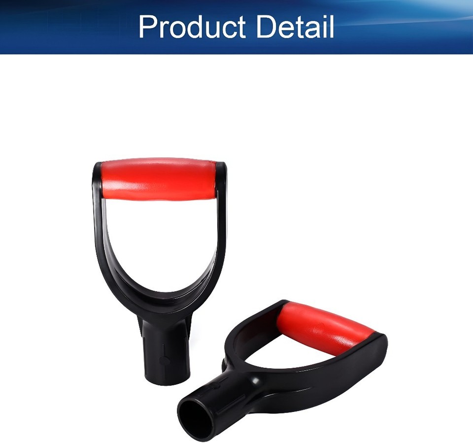 2 Pack 1-1/4” D-Grip Shovel Handles Polypropylene Replacement for Rakes ...