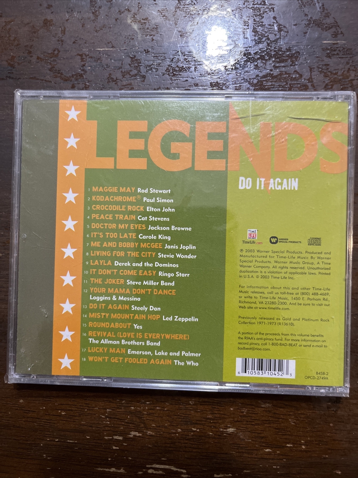 TIME LIFE MUSIC LEGENDS DO IT AGAIN 18 TRACK NEW SEALED CD FREE ...