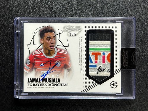 JAMAL MUSIALA 2022-23 TOPPS DYNASTY UEFA UCL MATCH WORN JERSEY PATCH AUTO 1/5 | eBay