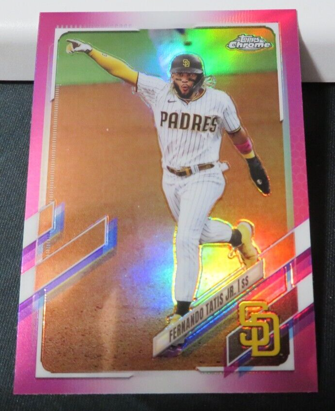 #6433 2021 TOPPS CHROME FERNANDO TATIS #1 PINK REFRACTOR | eBay