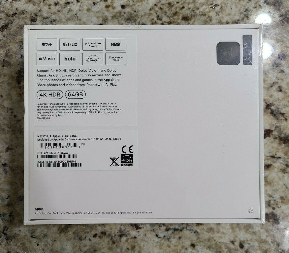 Apple TV (5th Generation) 4K HD Media Streamer (MP7P2LL/A) - Black for ...