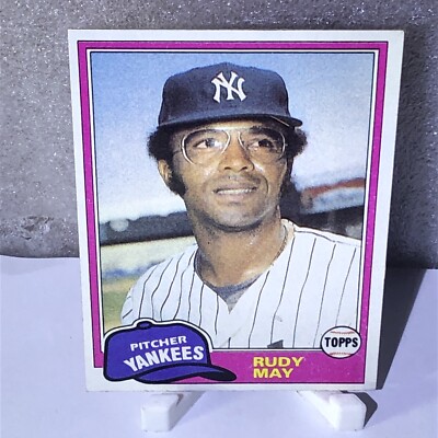 1981 Topps Rudy May 179 New York Yankees Baseball Card VG EX Vintage ...