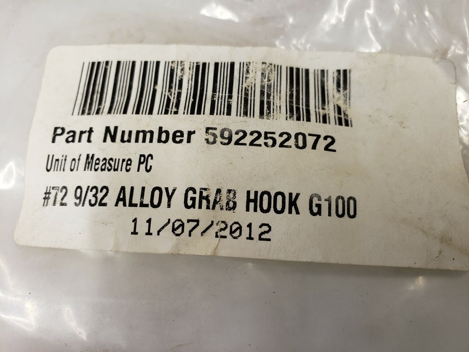 NEW Peerless 592252072 Accoloy Eye Grab Hook Hook 9/32 Chain Grade 100 ...