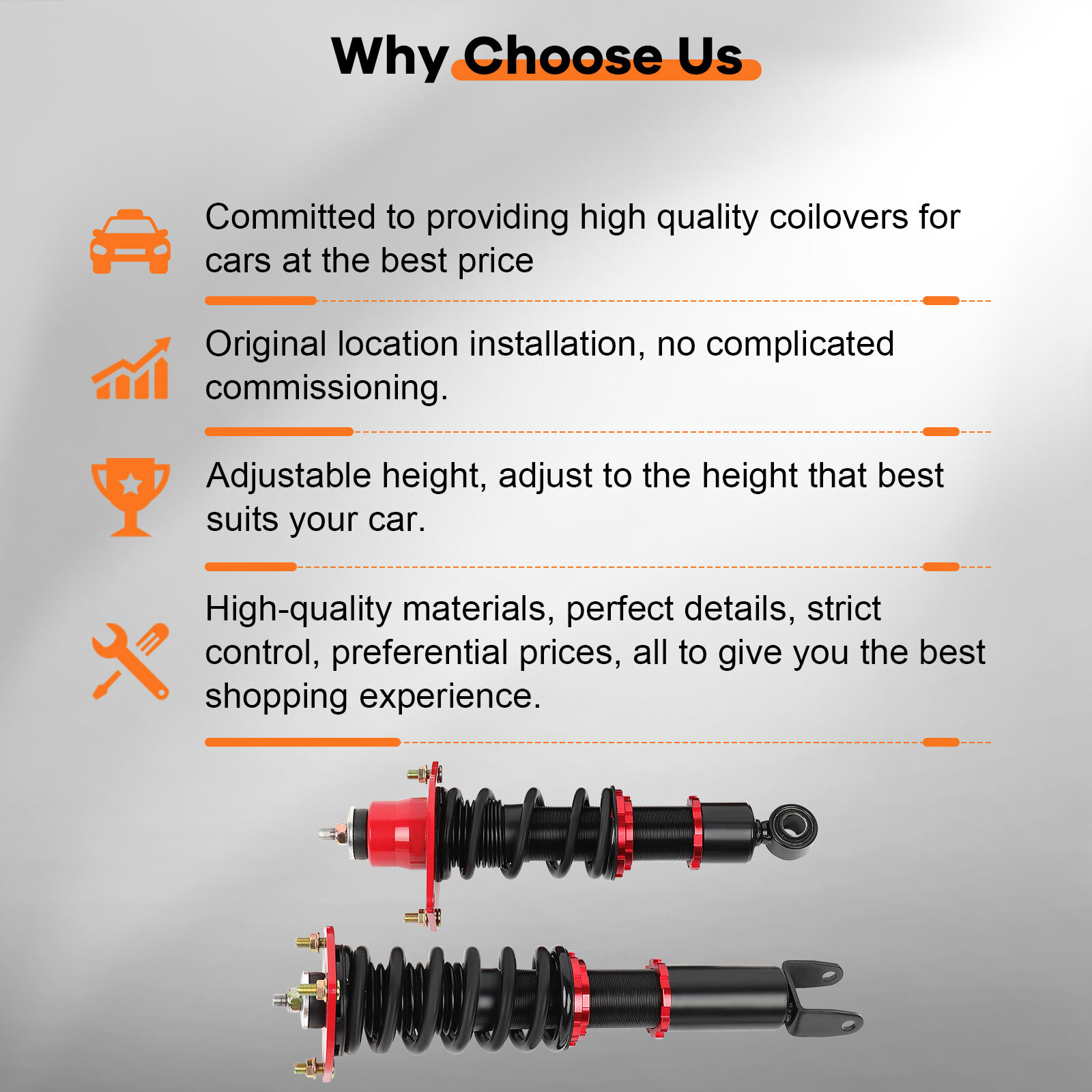 Coilovers For 2004-2011 Mazda RX-8 Red Shocks Struts Suspension Springs ...