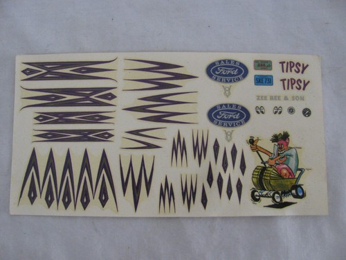 Vintage 1960s AMT 3'n1 Customizing Model Car Kit Decals Sheet #PT-114 ...