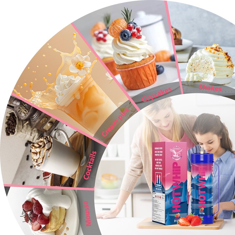 Strawberries Flavored N2O Chargers Food Grade Nitrous Oxide Tank (2 ...