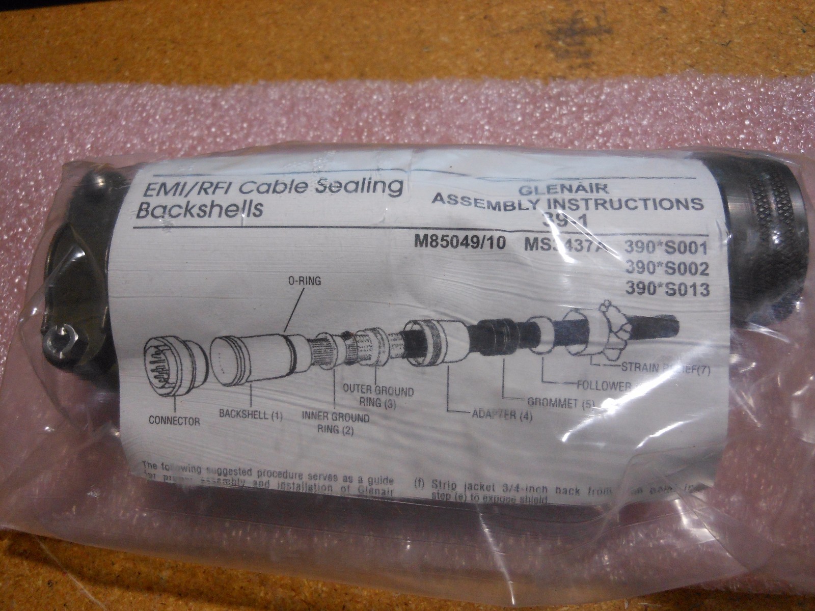 Glenair Circular Mil Spec Backshells Emi/Rfi Env Bkshll Sh Sz 20 ...