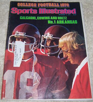 Sports Illustrated Magazine September 11, 1978 Arkansas Calcagni Cowins ...