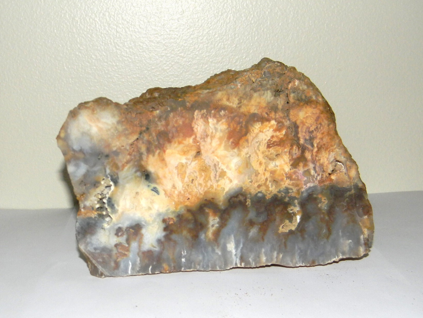 7.6 LB Graveyard Point Plume Agate Oregon Lapidary Rough Cut Faces ...