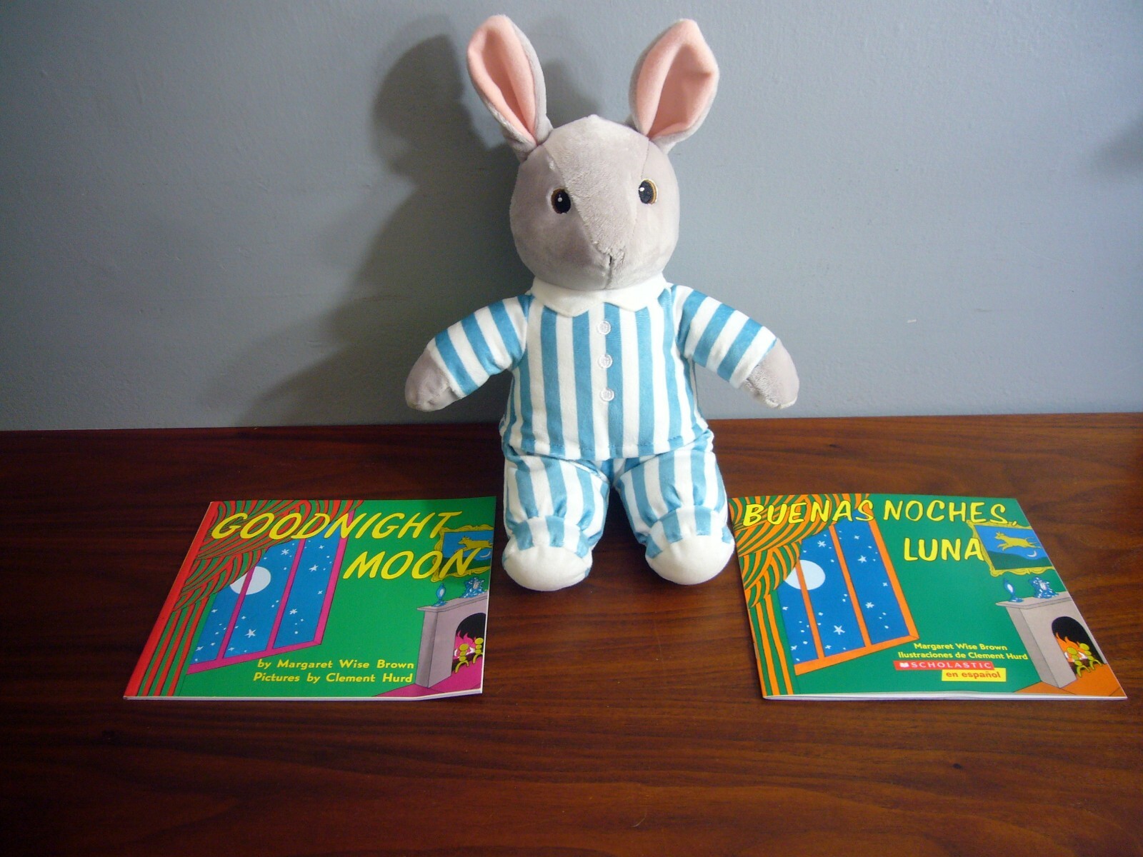 Goodnight Moon Plush Bunny Rabbit Scholastic NEW PB Book SET Spanish ...