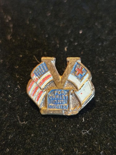Vintage 1942 WWII Era For Christ And Country Pin | eBay