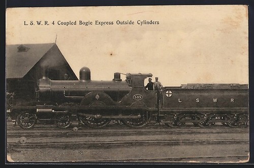 Postcard LSWR 4 Coupled Bogie Express Outside Cylinders, No. 585 | eBay