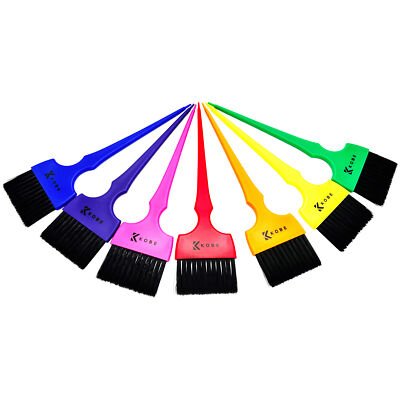 KOBE Rainbow Tint Hair Dye Brushes x 7 Small or Large Set Tinting ...