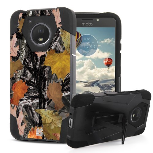Rugged Dual Layered Case w/Kickstand Cover for Motorola Moto E4 (2017 ...