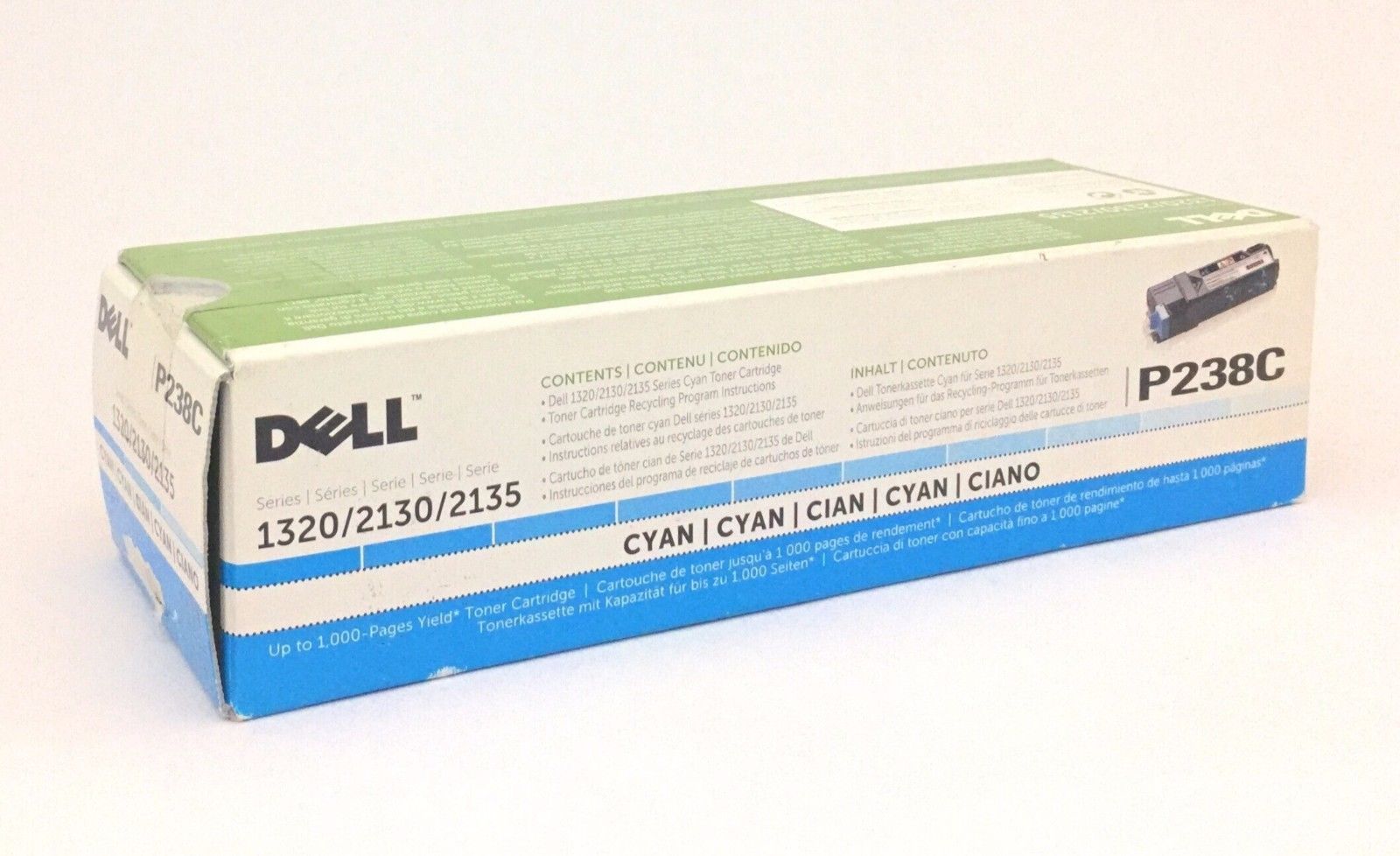 New ! Genuine Dell 1320 2130 2135 Cyan Toner Cartridge P238C | eBay