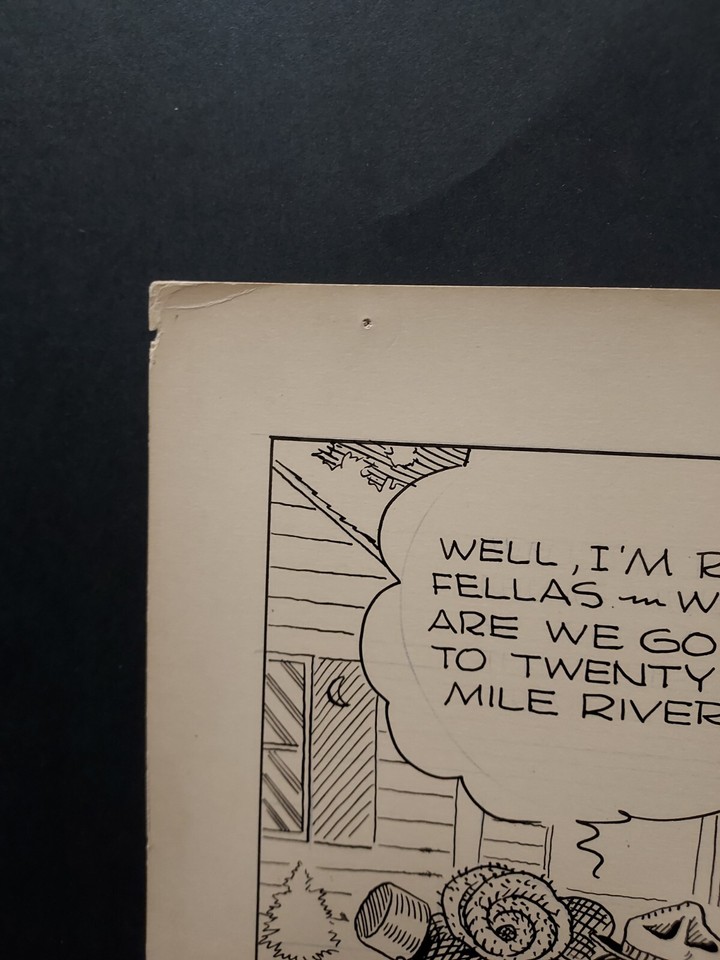 ED DODD original art 2 1938 panel cartoons MARK TRAIL artist signed ...